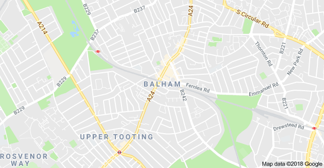 Balham map - Clear Space